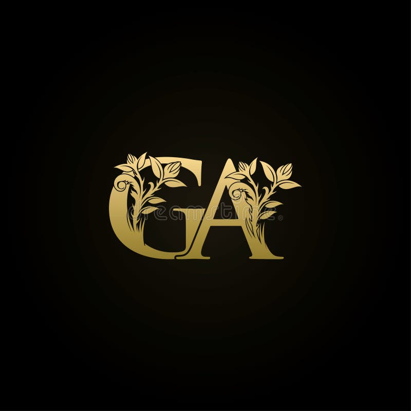 Creative Vector Elegant Monogram Letter GA Alphabet Symbol Stock Vector ...