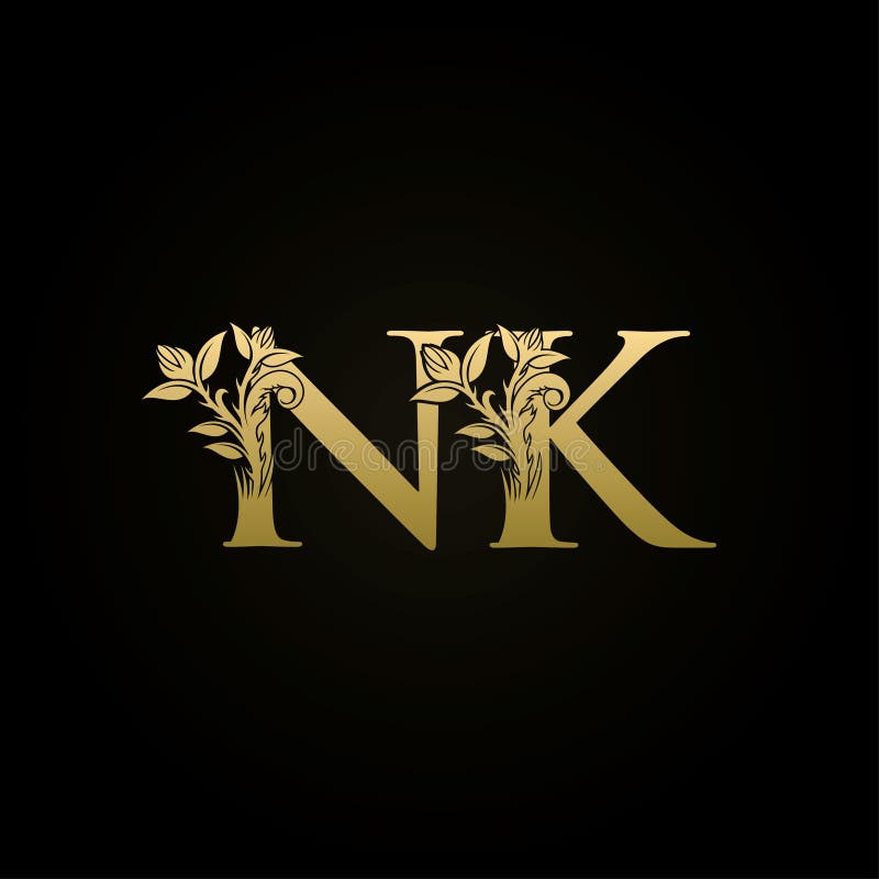 NK Letter Logo Vector Graphic Design. Stock Vector - Illustration of ...
