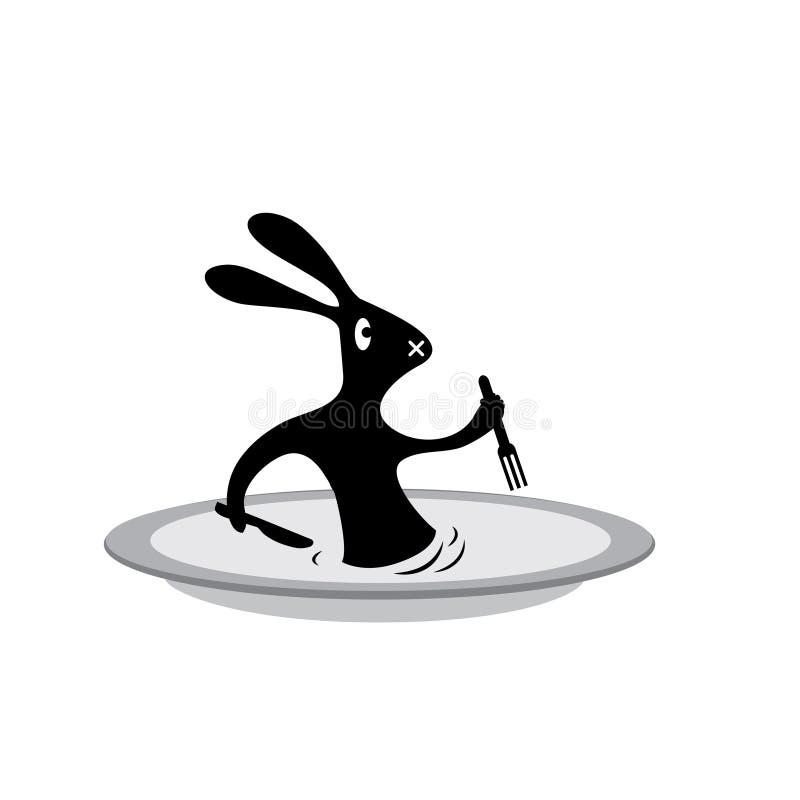 Rabbit Vector Logo. Fast Food Logo. Restaurant Logo. Stock Vector ...