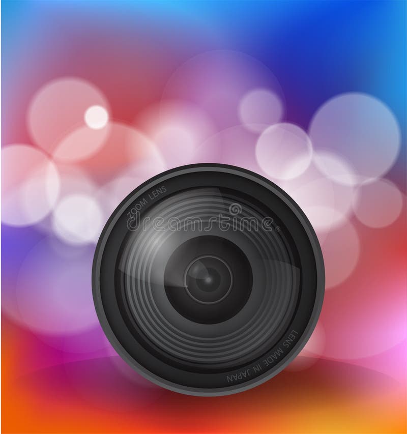 Camera Lens, Illustration Vector 10 Stock Vector - Illustration of ...