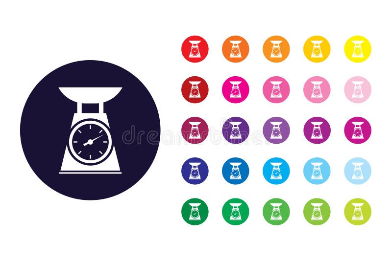 Weight Scale Sign Icon. Weight Scale Color Symbol. Stock Vector ...