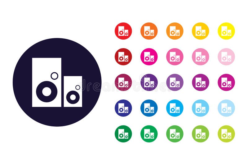 Audio Speaker Sign Icon. Audio Speaker Color Symbol. Stock Vector ...