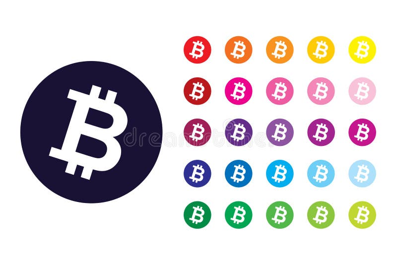 Bitcoin Sign Icon. Bitcoin Color Symbol. Stock Vector - Illustration of ...