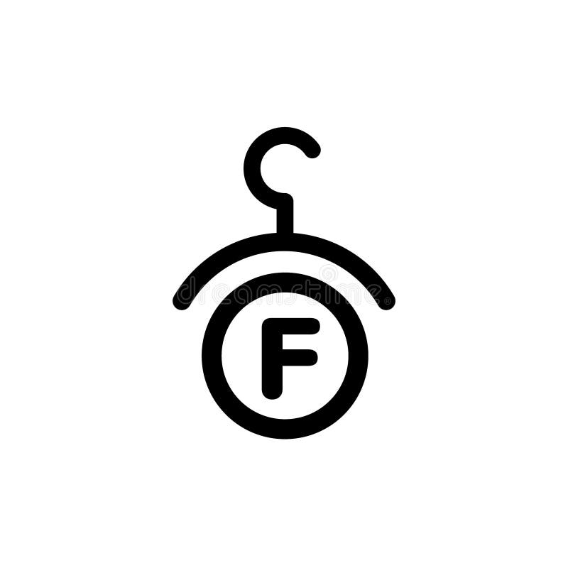 Fashion Vector Logo. Clothes Hanger Logo. Letter F Logo. Tailor Emblem ...