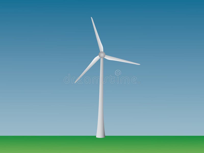A Cool Wind Turbine Vector To Generate Electricity Logo or Icon for ...