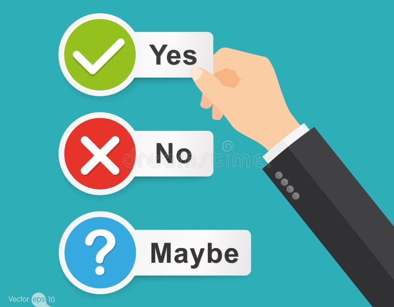 Choose Yes or No icons stock vector. Illustration of green - 135140826
