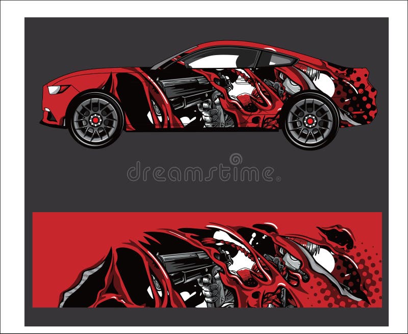 Car and Vehicle Abstract Racing Graphic Kit Background for Wrap and ...
