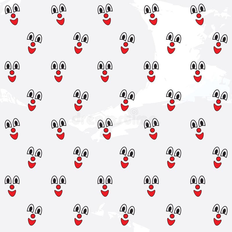 Clown Face Seamless Pattern Stock Illustration - Illustration of black ...