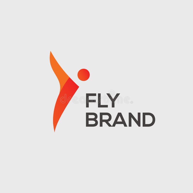 Fly Vector Logo. Fly Emblem. Fly Icon Stock Vector - Illustration of ...