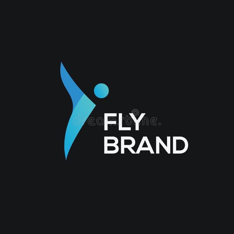 Fly Vector Logo. Fly Emblem Stock Vector - Illustration of business ...