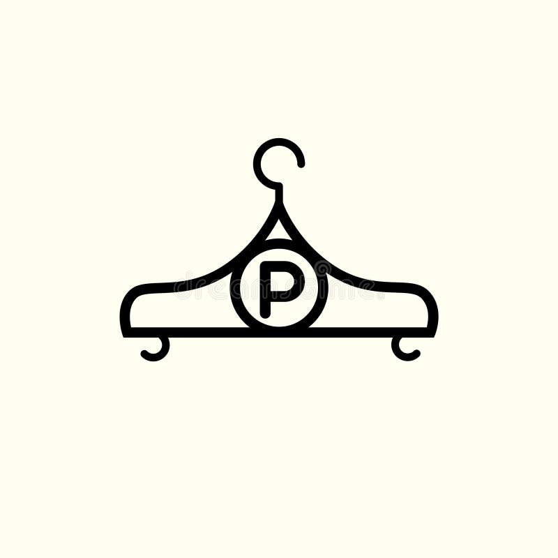 Fashion Vector Logo. Clothes Hanger Logo. Letter P Logo. Tailor Emblem ...