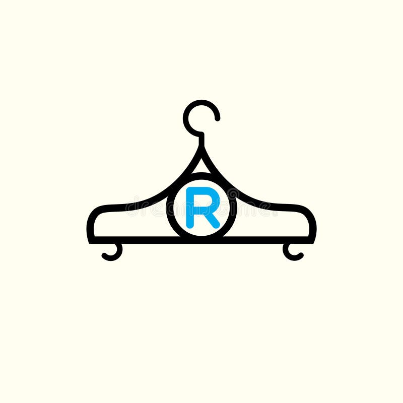 Fashion Vector Logo. Clothes Hanger Logo. Letter R Logo. Tailor Emblem ...
