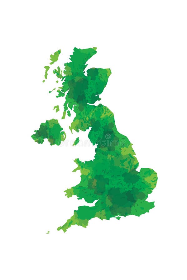 Outline Map United Kingdom Green Stock Illustrations – 490 Outline Map ...