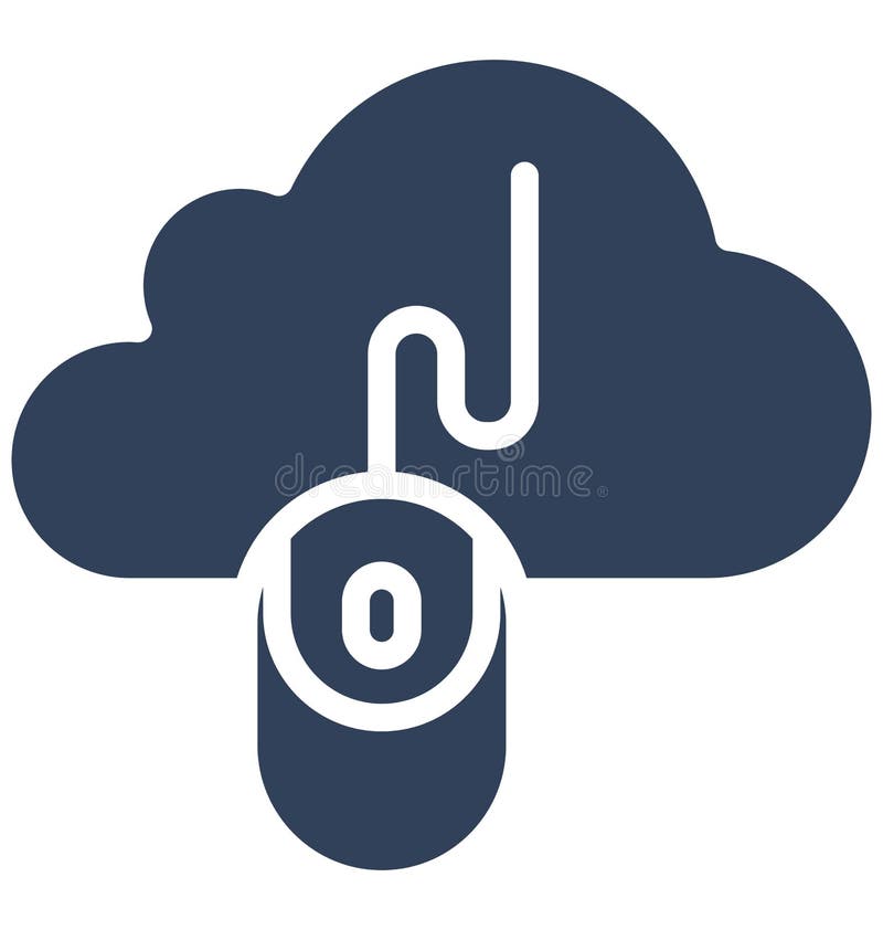 Cloud Mouse Isolated Vector Icon that Can Easily Modify or Edit. Stock ...