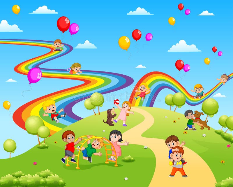 Children Playing Animation Stock Illustrations – 680 Children Playing ...