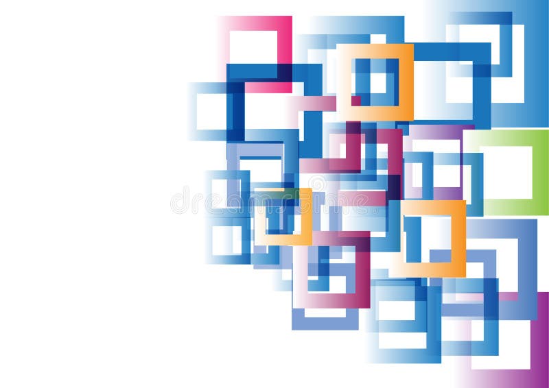 Abstract Multi-colored Squares Stock Illustration - Illustration of ...
