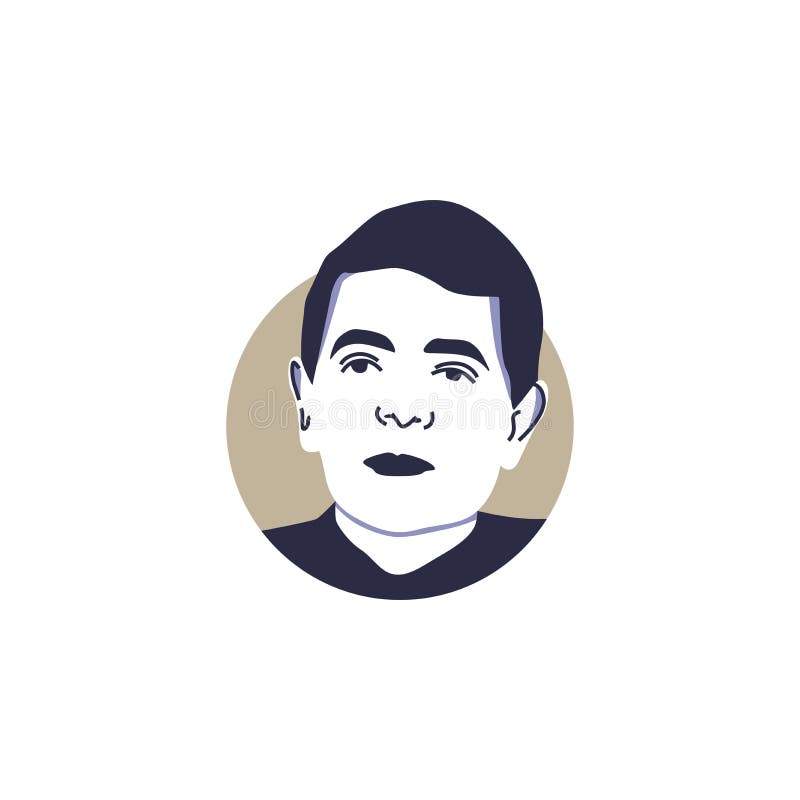 Rowan Atkinson As Known Asa Mr Bean Face Vector Illustration Isolated ...
