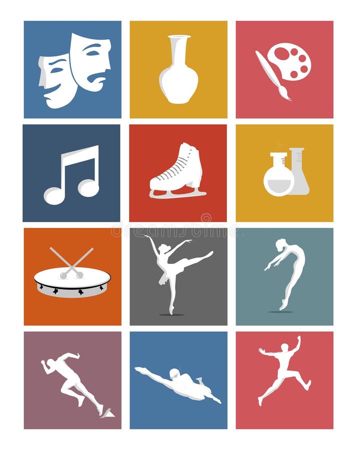 Social activity icon set stock illustration. Illustration of music ...