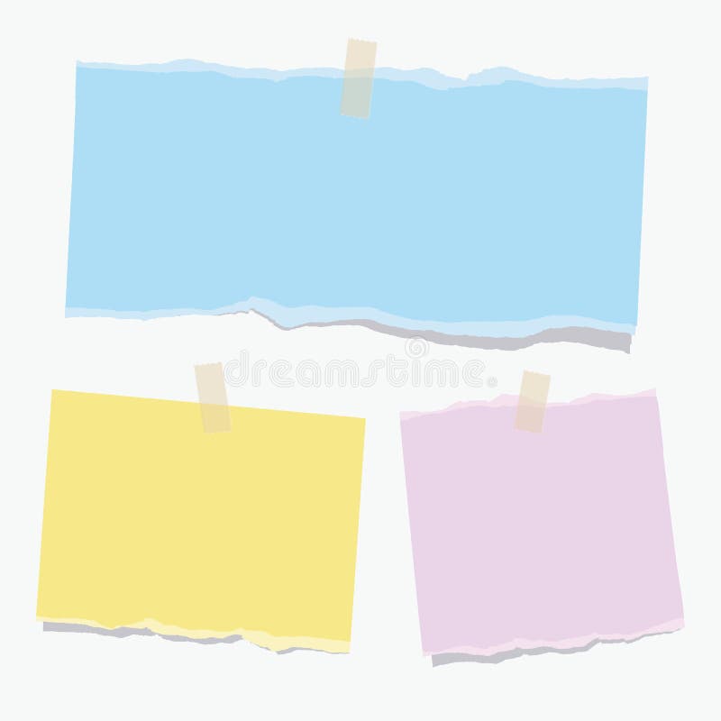 Set of Different Vector Note Color Papers. - Illustration Stock Vector ...