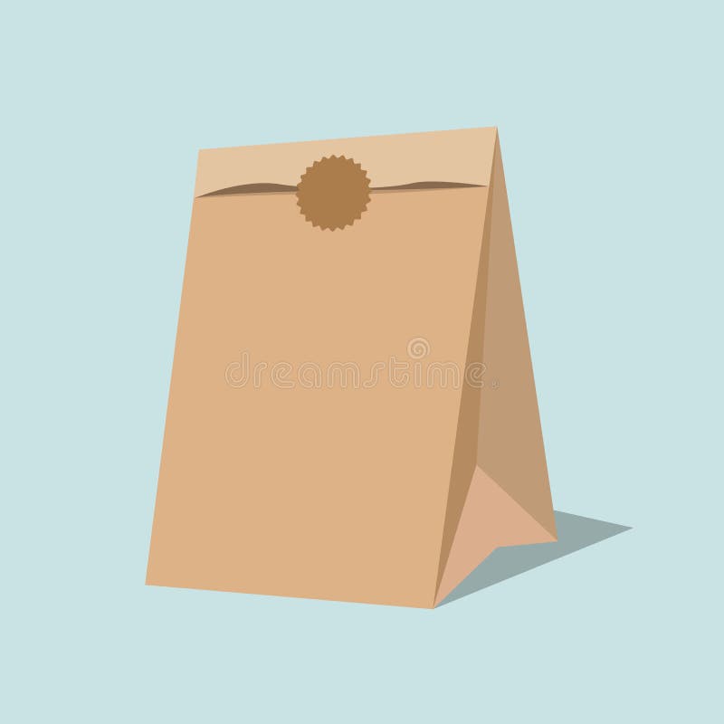 Vector Paper Bag Illustration. - Illustration Stock Vector ...