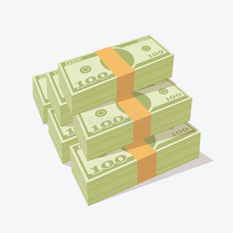 Piles Of Money Illustration Stock Vector - Illustration of cash, design ...