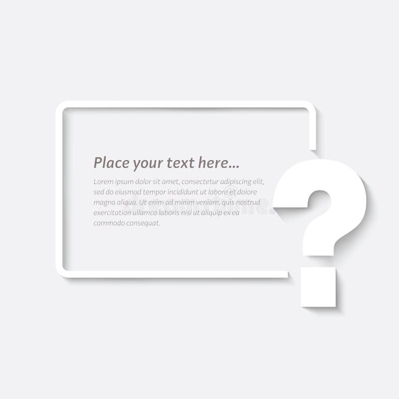 Vector Question Mark Template. - Illustration Stock Vector ...
