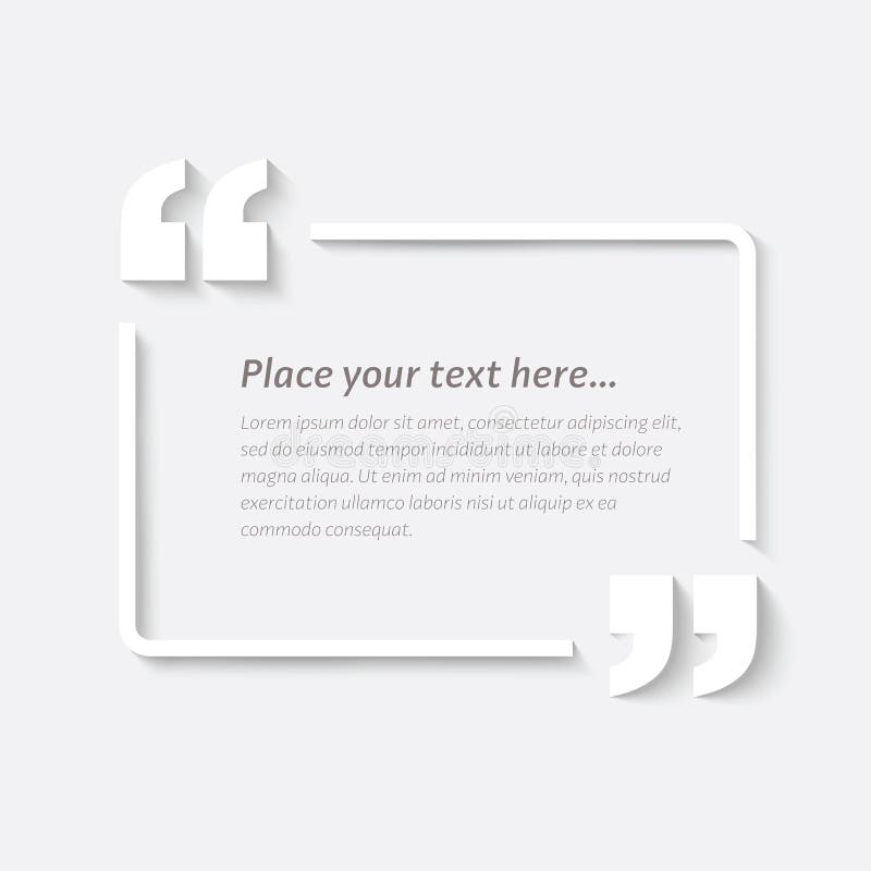 Blank Quote Template stock illustration. Illustration of commas - 60361070