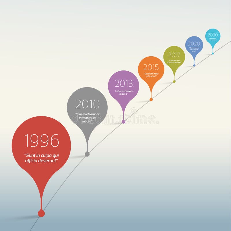 Simple Timeline Design Template. Vector Illustration. - Illustration ...