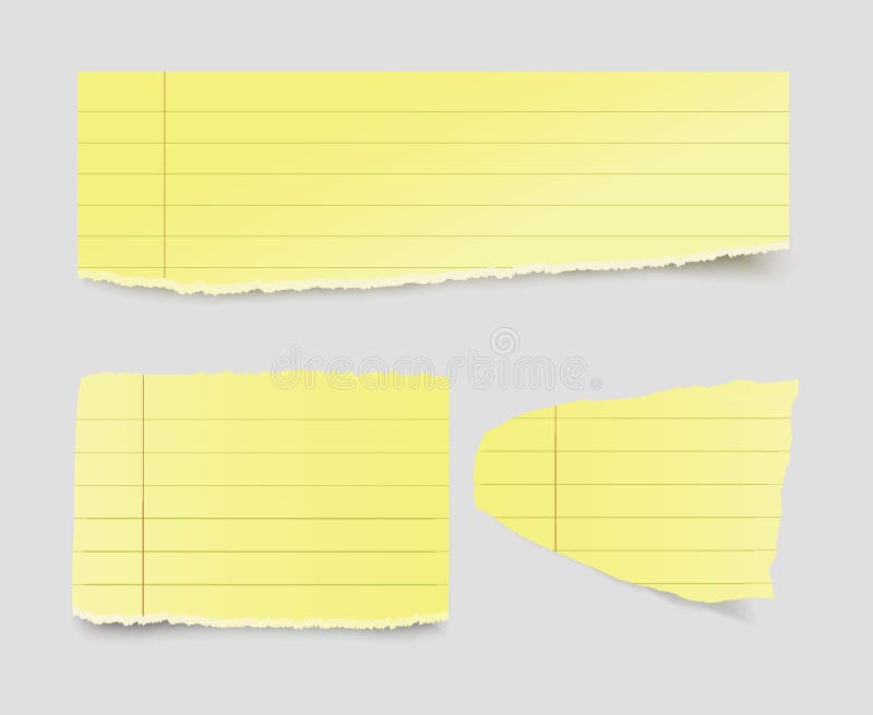 Vector Torn Yellow Papers. - Illustration Stock Vector - Illustration ...