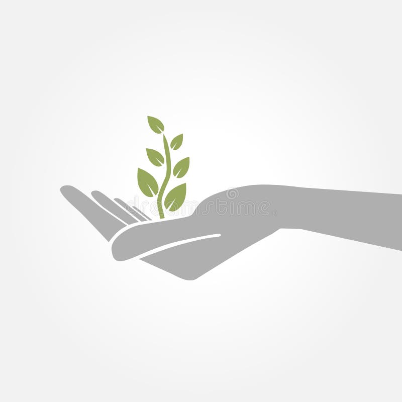 Hand Holding Plant. Growth Concept Vector Illustration. N Stock Vector ...