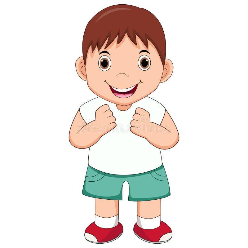 Cartoon happy school boy stock illustration. Illustration of bounce ...