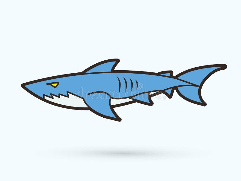 Shark Swim Cartoon Graphic Vector Stock Vector - Illustration of animal ...