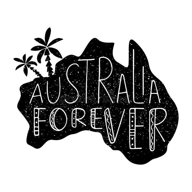 Australia Day Celebration. Typographic Poster with Hand-drawn Lettering ...