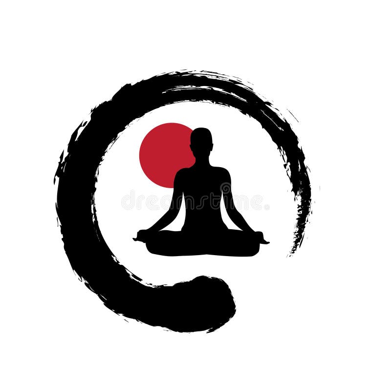 Zen meditation stock vector. Illustration of calm, balance - 136433523