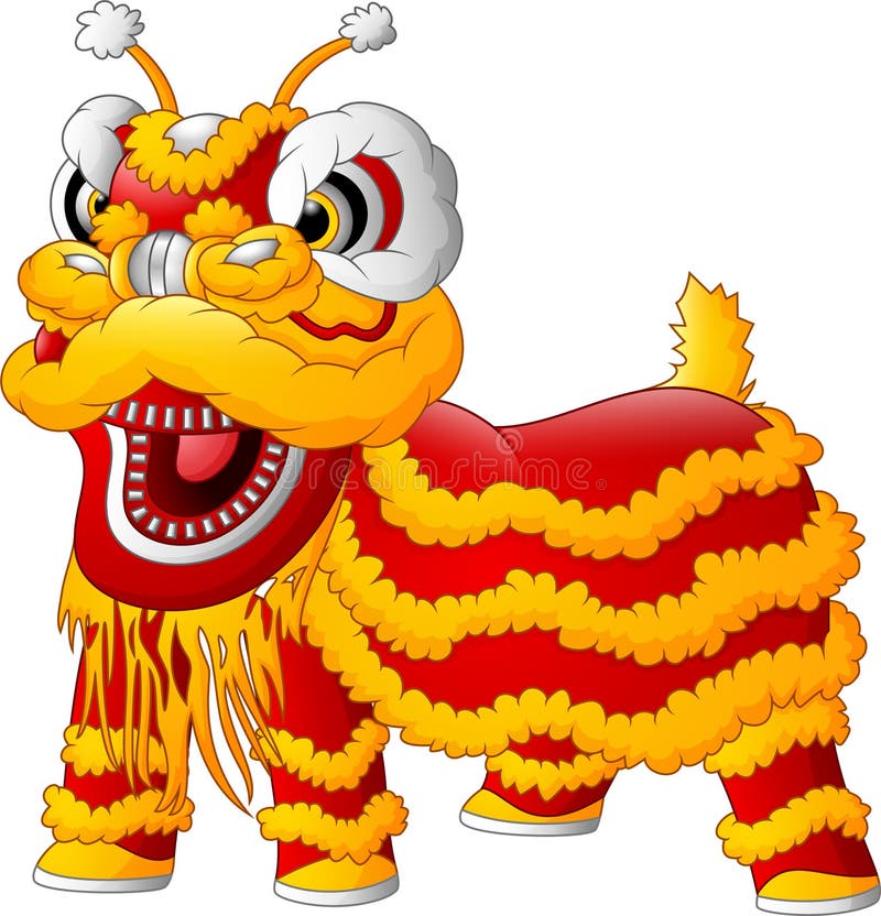 Dragon Dance Vector, Chinese Lunar New Year Flat Icon Stock Vector ...