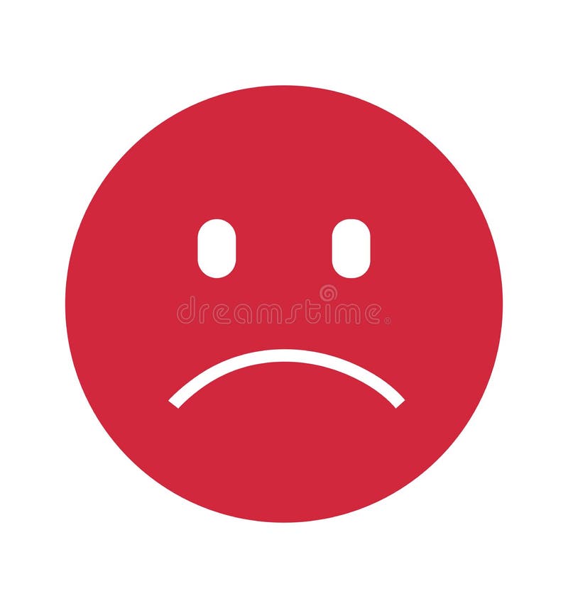 Sad, unhappy face icon stock vector. Illustration of vector - 161143567