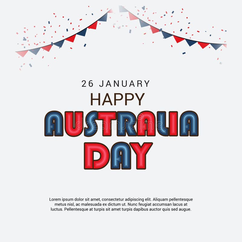 Happy Australia Day. stock illustration. Illustration of sign - 137015173