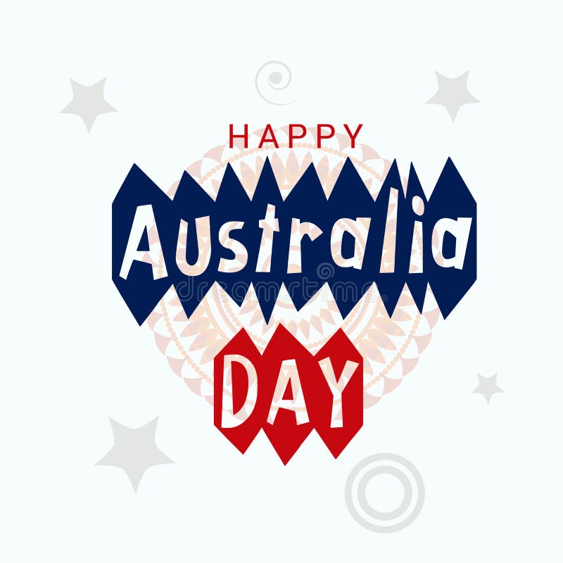 Happy Australia Day. stock illustration. Illustration of happy - 136954671