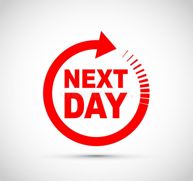 Next day icon stock vector. Illustration of time, minutes - 136964751
