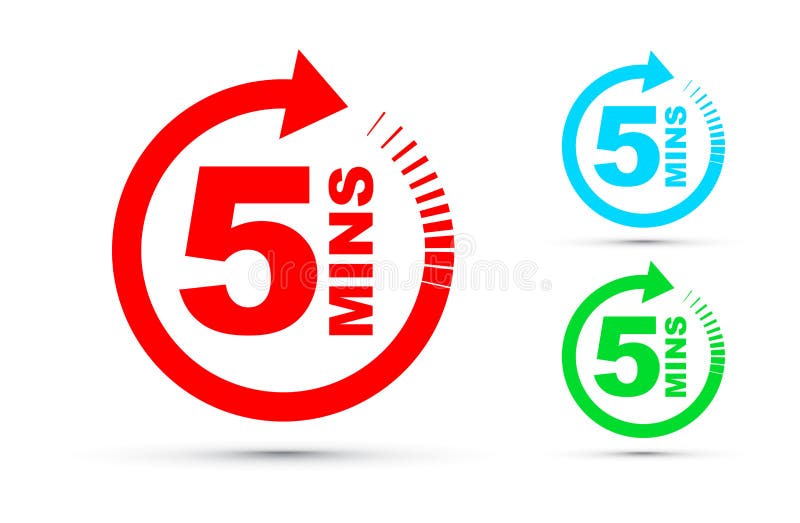 Five minutes icon stock vector. Illustration of measurement - 136964432