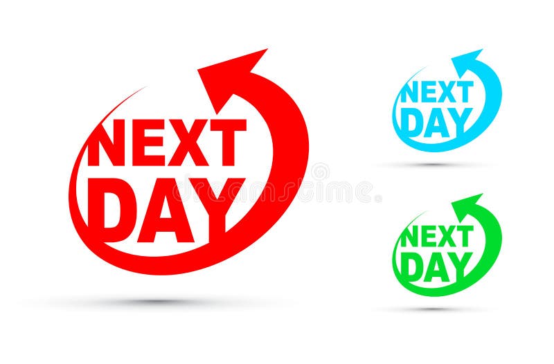 Next day icon stock vector. Illustration of next, mins - 136964550