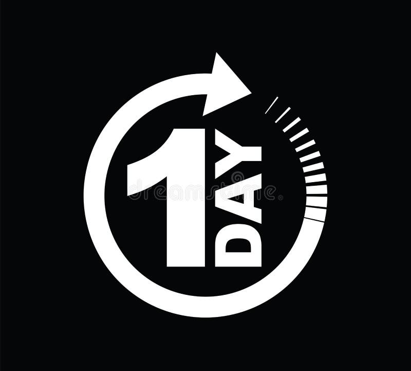 One day icon stock vector. Illustration of background - 136965244
