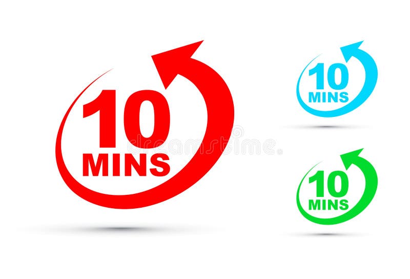 Ten minutes icon set stock vector. Illustration of measurement - 136965963