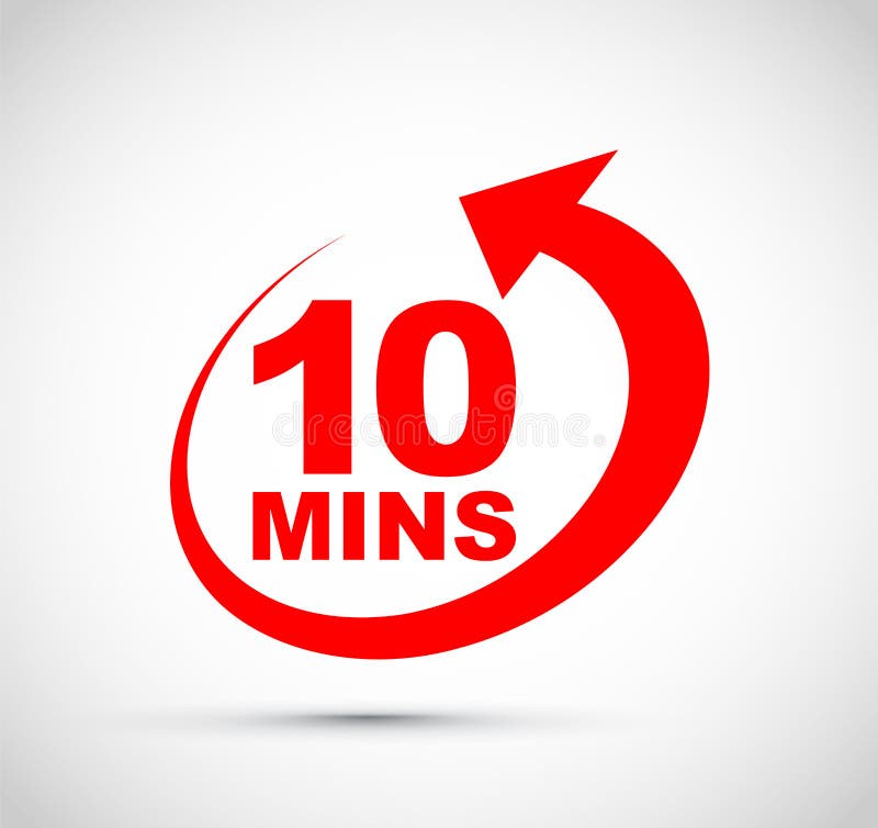 Ten minutes icon stock vector. Illustration of shape - 136966306