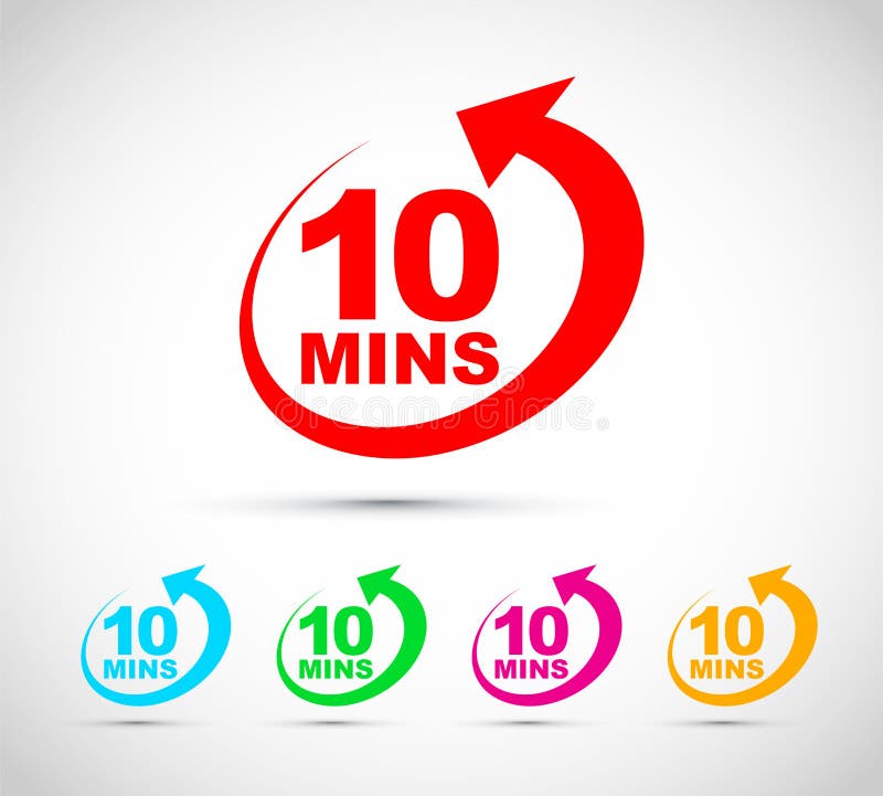 Ten minutes icon set stock vector. Illustration of concept - 136966409