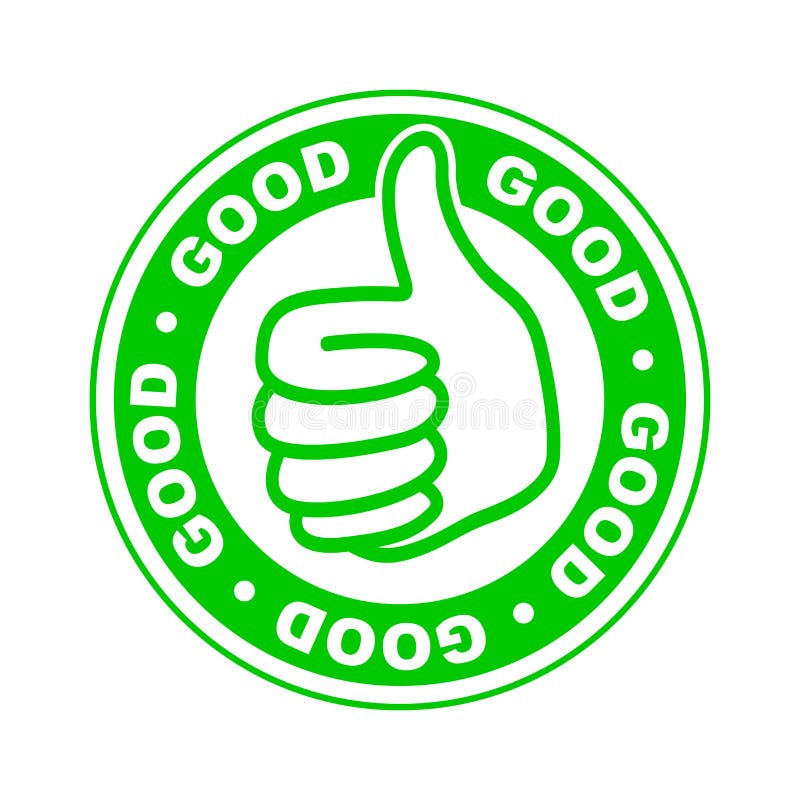 Thumbs up for good work stock illustration. Illustration of sign - 8432258