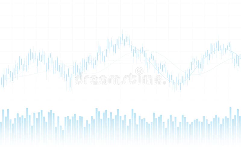 Abstract Financial Chart with Trend Line Graph and Bar Chart in Stock ...