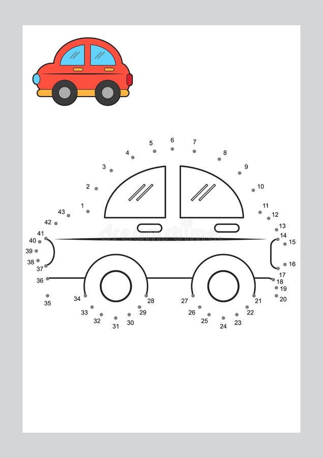 Connect the Dots Game and Coloring Pages Learning Free Form Shape ...