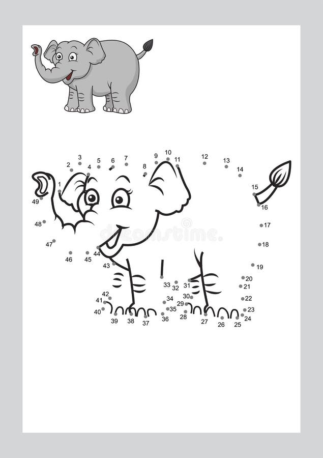 Connect the Dots Game and Coloring Pages Learning Free Form Shape ...