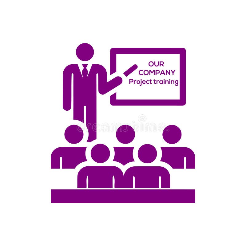 Business Training , Teaching , Presentation , Conference Purple Icon ...